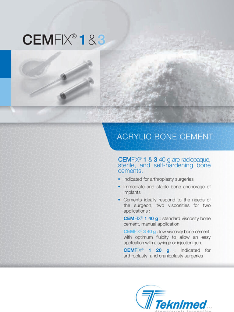 CEMFIX® 1 & 3 - BMG Orthopaedic Solutions (Pty) Ltd
